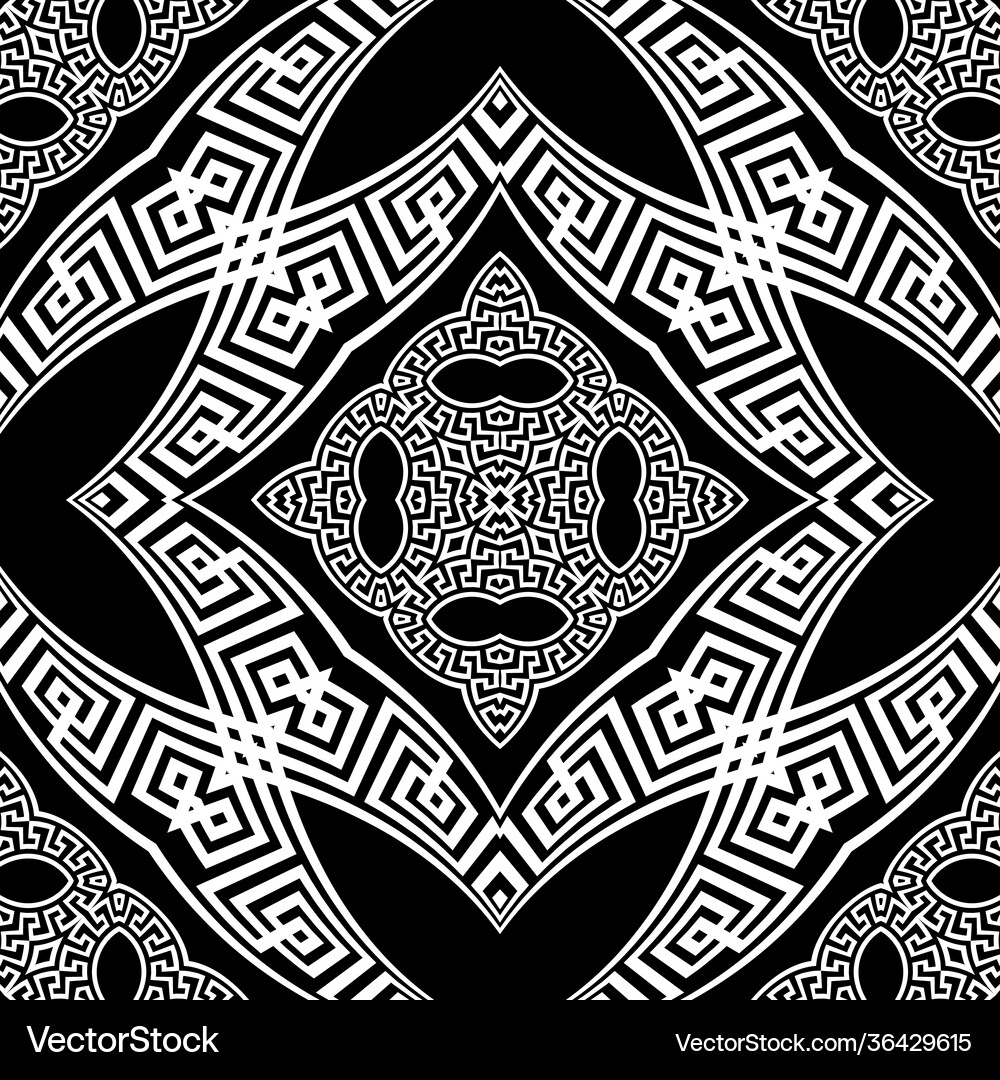 Black and white tribal ethnic seamless pattern Vector Image