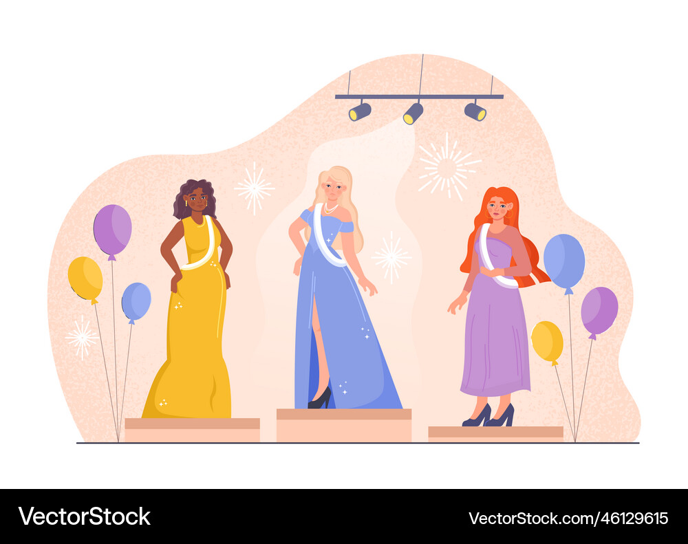 Concept of pageant Royalty Free Vector Image - VectorStock