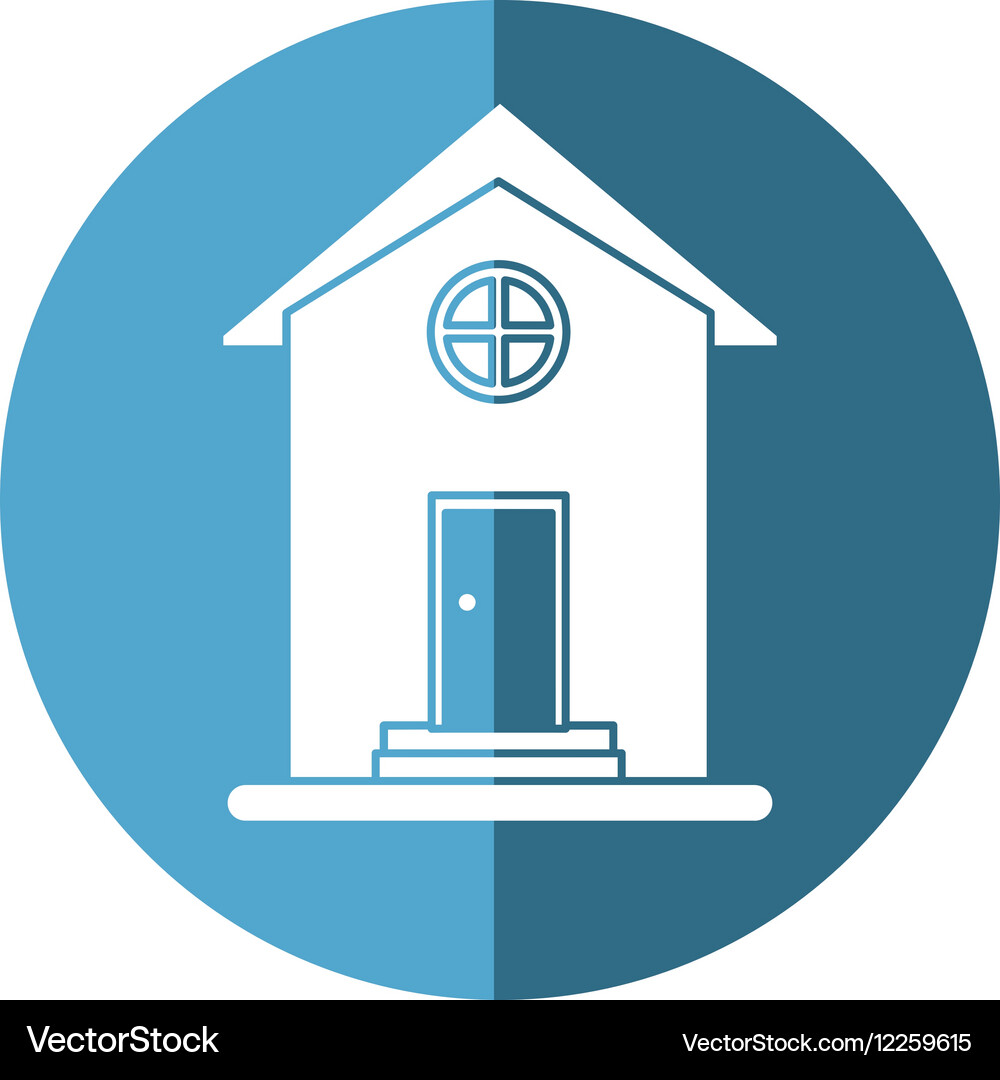 House home property round window shadow Royalty Free Vector