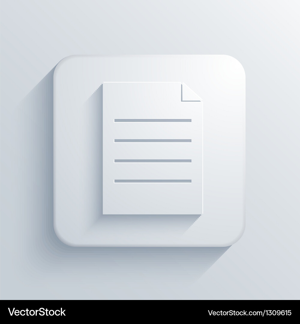 Light Square Icon - White on Light Grey Royalty Free Vector