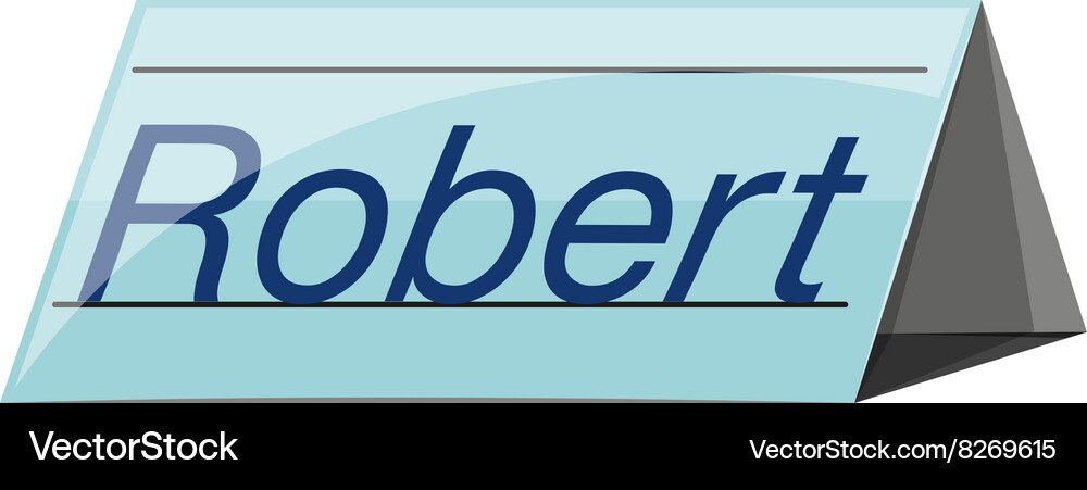 Name on triangle folded paper Royalty Free Vector Image