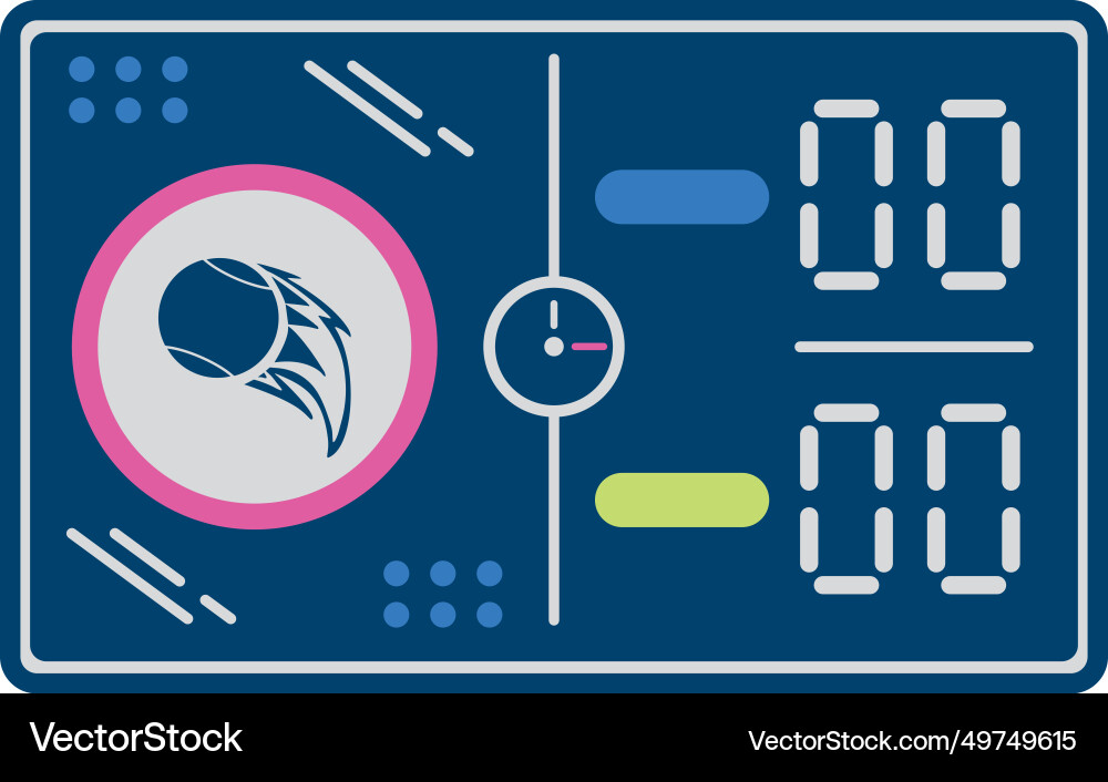 Padel tennis scoreboard Royalty Free Vector Image