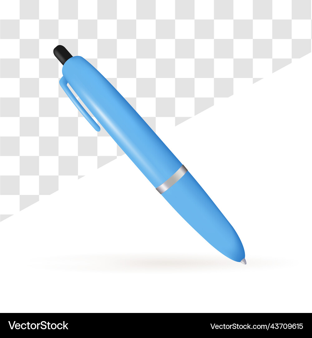 Realistic blue pencil line isolated on a white Vector Image