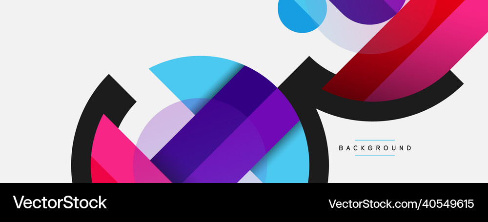 Round geometric shapes lines and circles Vector Image