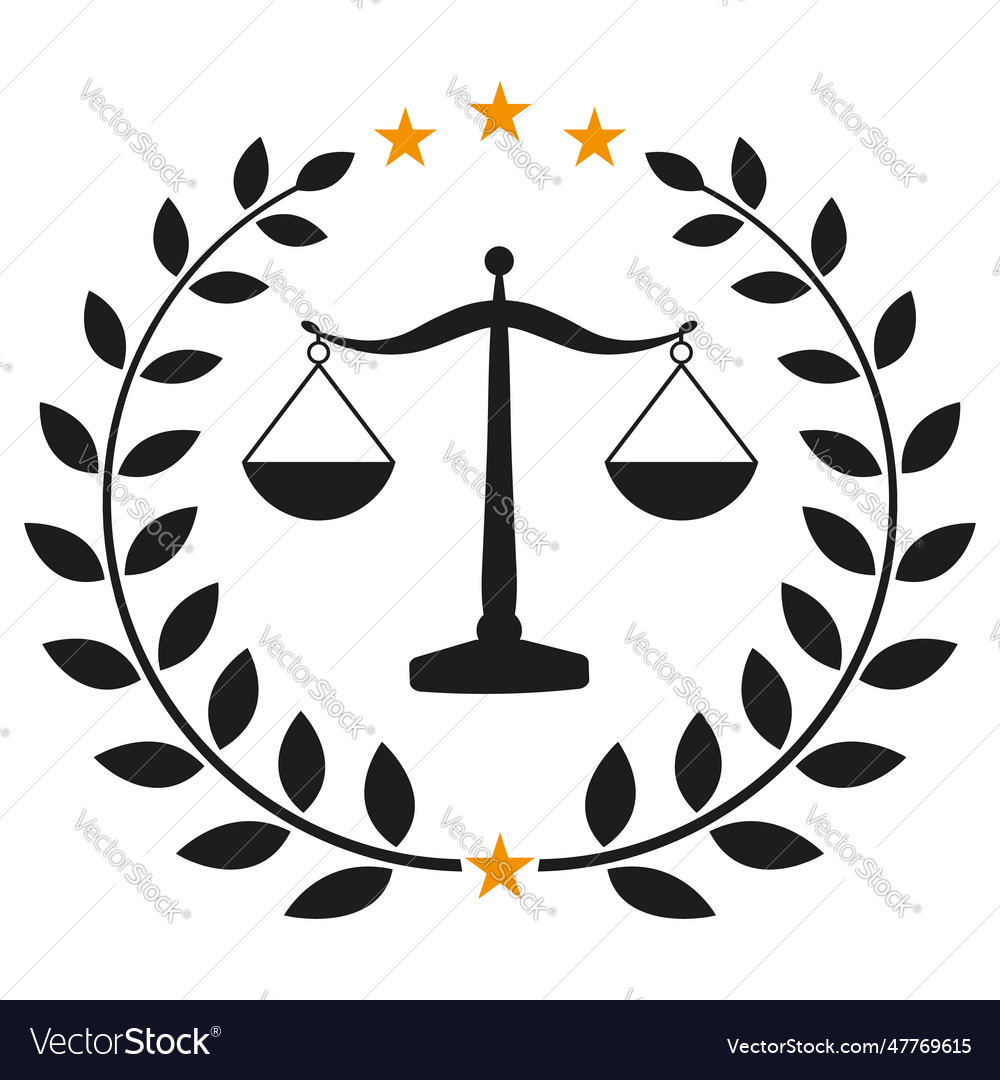 Scales of justice Royalty Free Vector Image - VectorStock