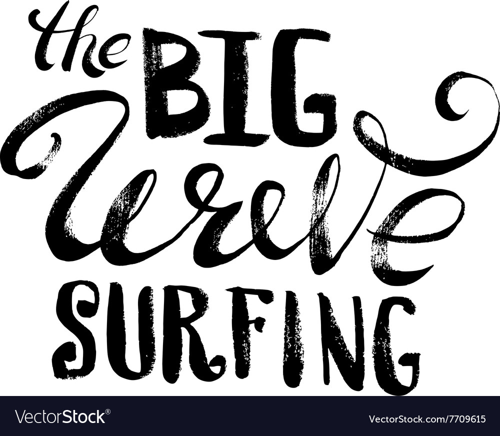 The big wave surfing Royalty Free Vector Image