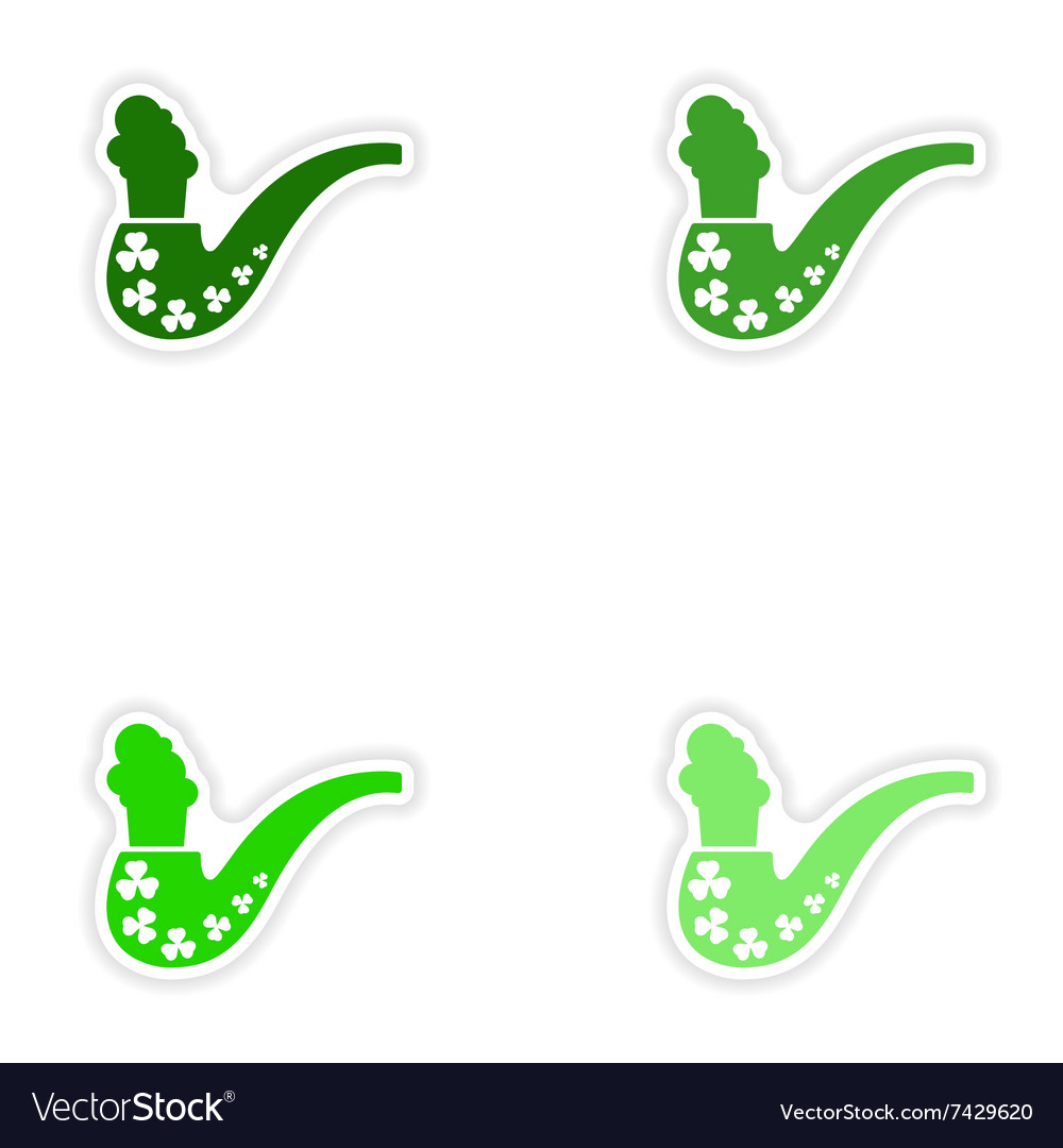 Concept Stylish Paper Sticker On White Background Vector Image