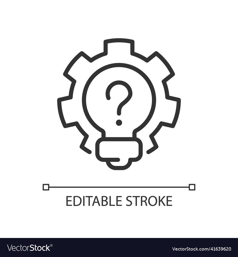 Creative question linear icon Royalty Free Vector Image