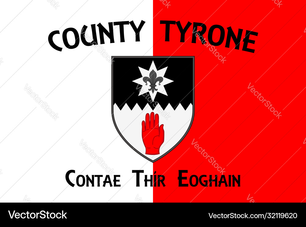 Flag county tyrone in ulster ireland Royalty Free Vector