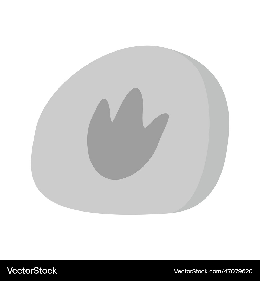 Flat hand drawn of rock Royalty Free Vector Image