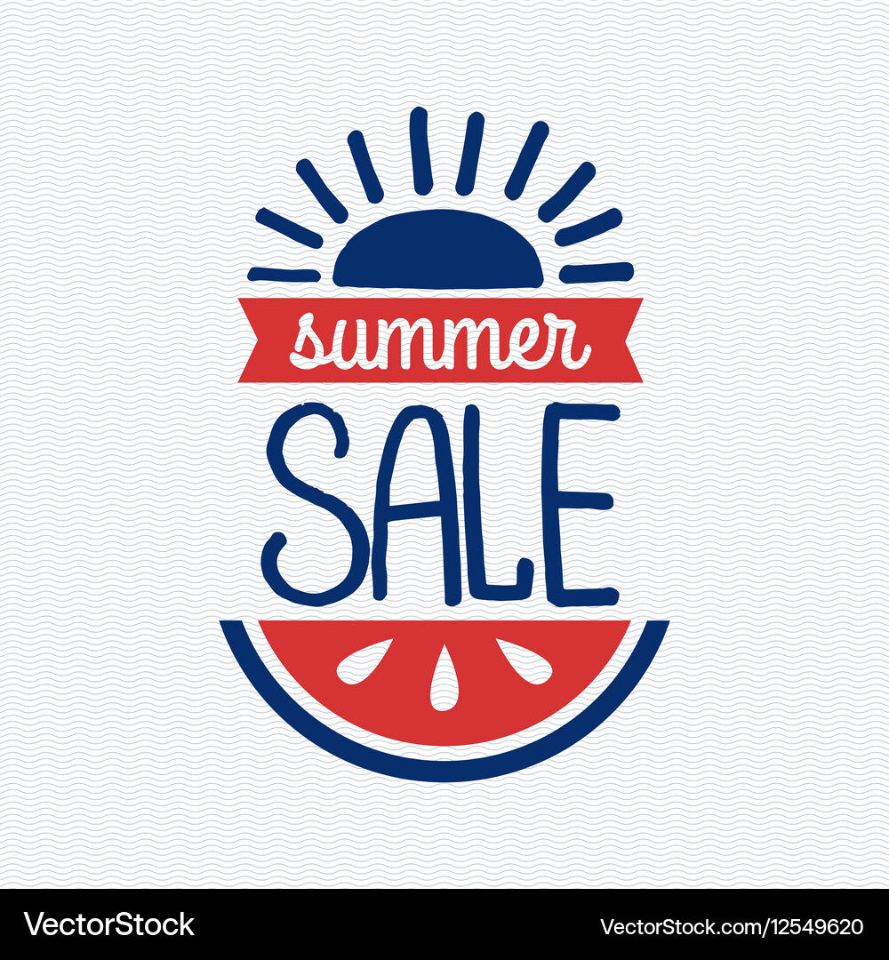 Summer sale badge Royalty Free Vector Image - VectorStock