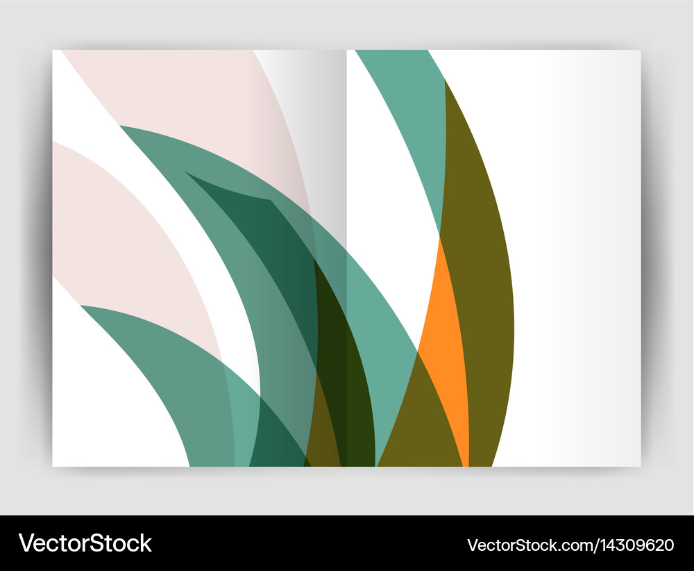 Wave design business brochure or annual report Vector Image