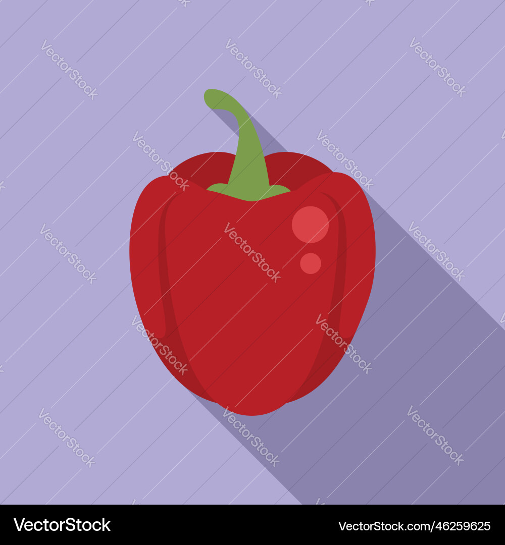 Capsicum paprika icon flat sweet vegetable Vector Image