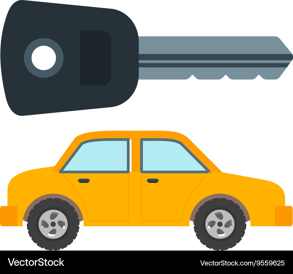 Car and key Royalty Free Vector Image - VectorStock