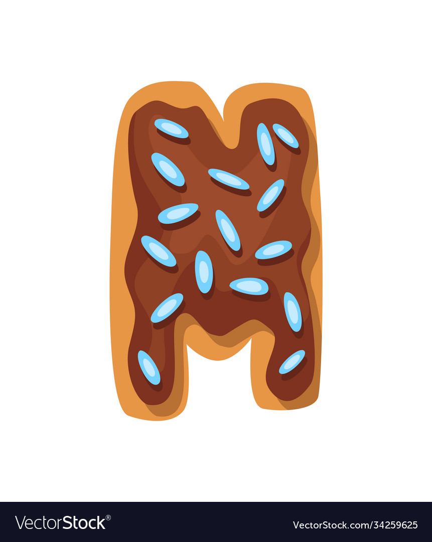 Cartoon Cookies Font Confectioners Stylized Vector Image
