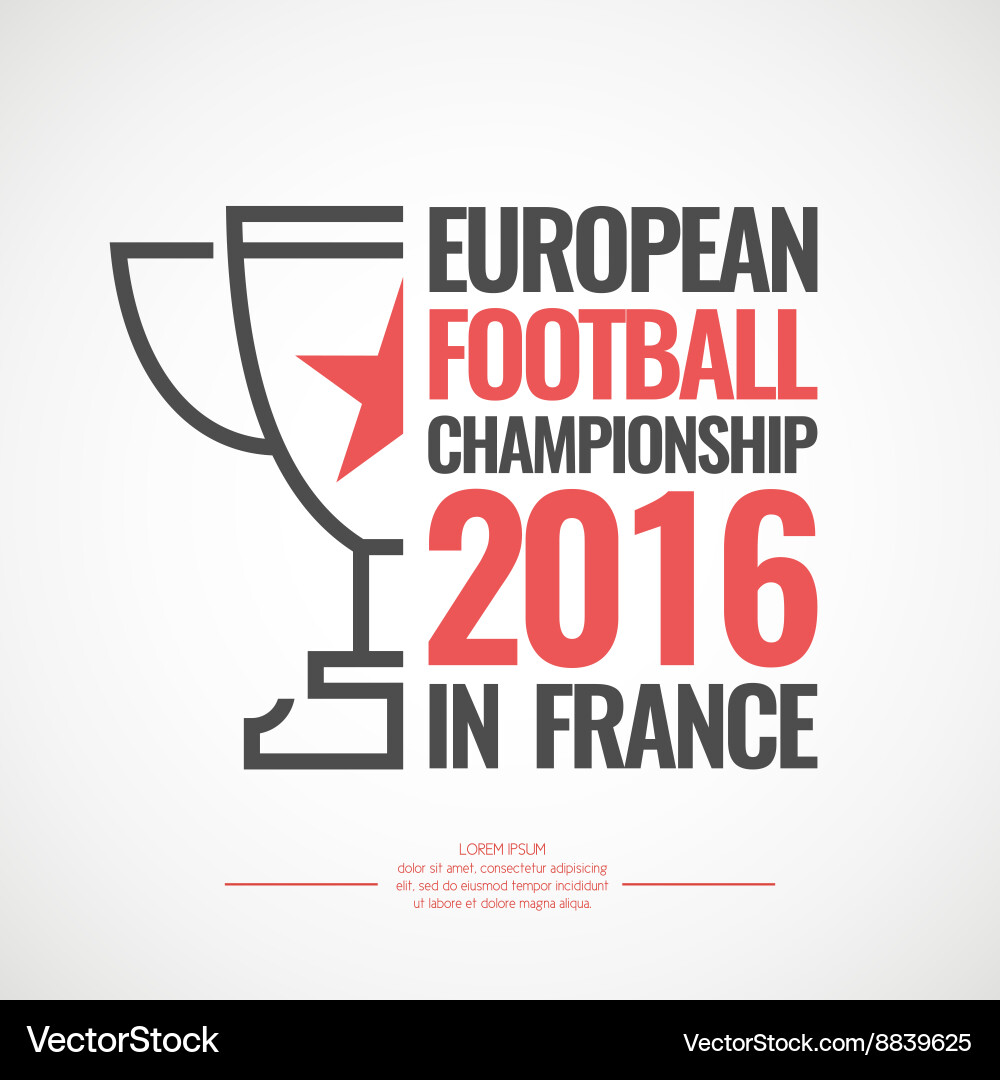 Conceptual poster for the championship Royalty Free Vector