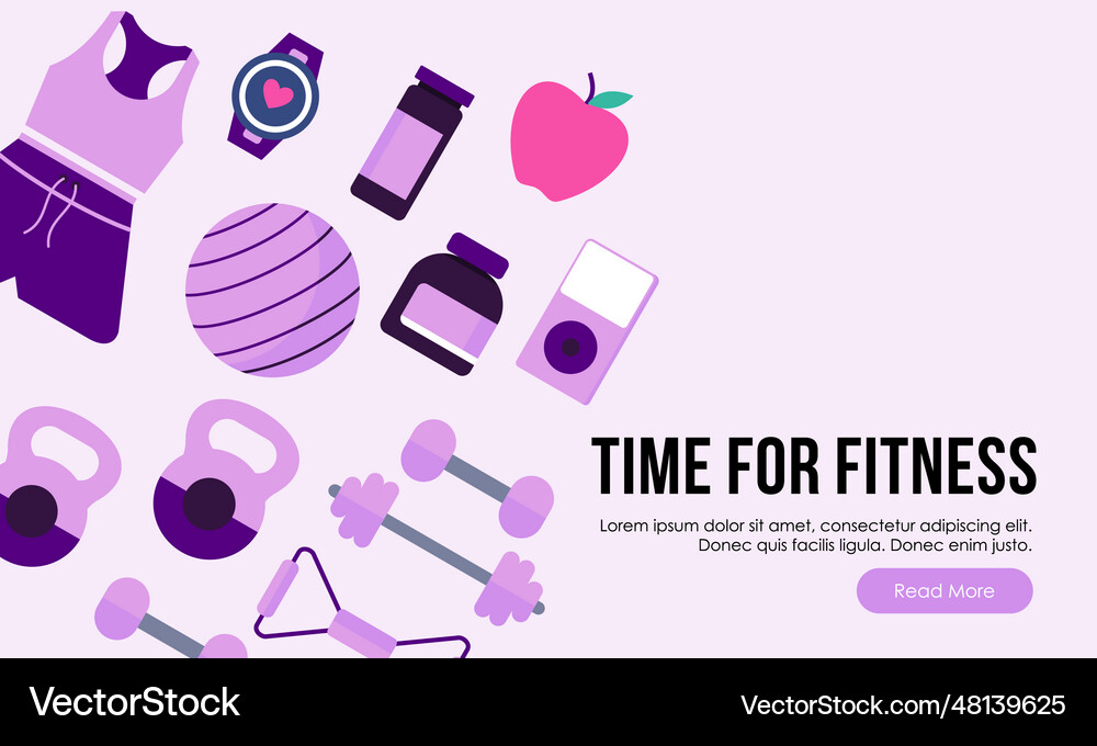 Fitness equipment logo flat concept Royalty Free Vector