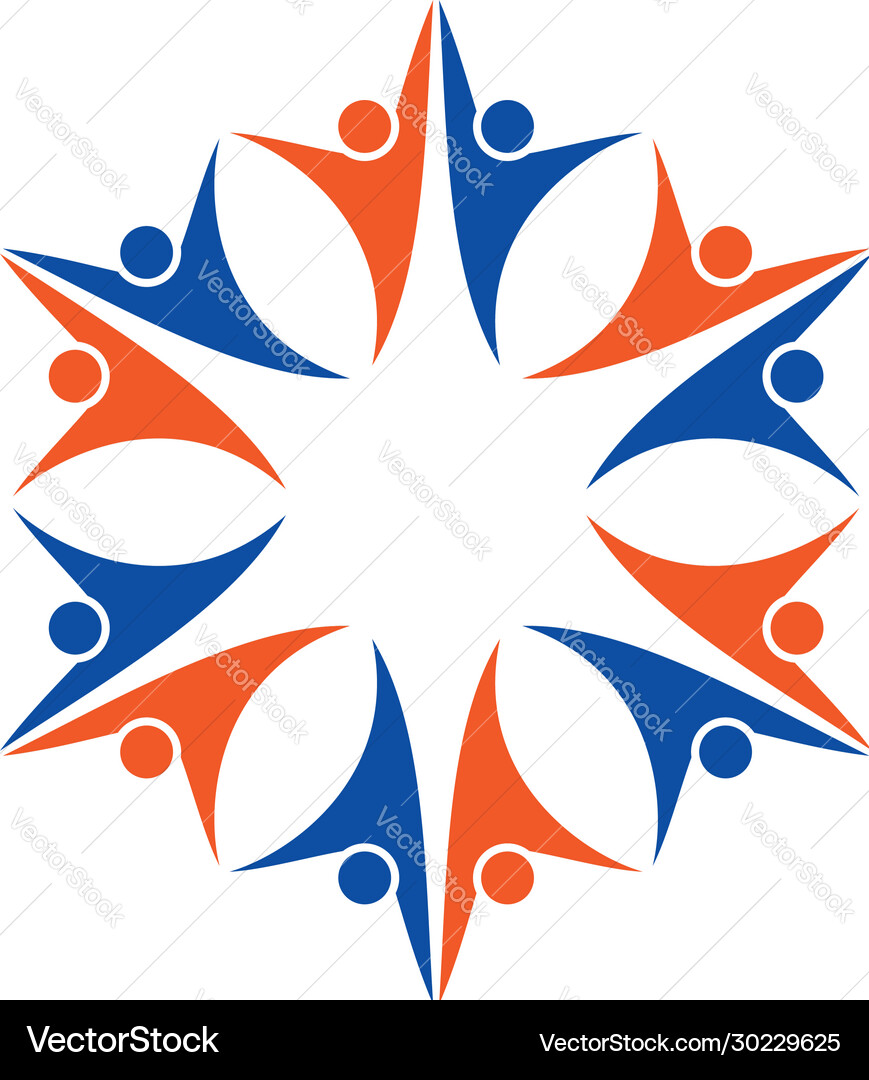 Flower human figure logo template design eps 10 Vector Image