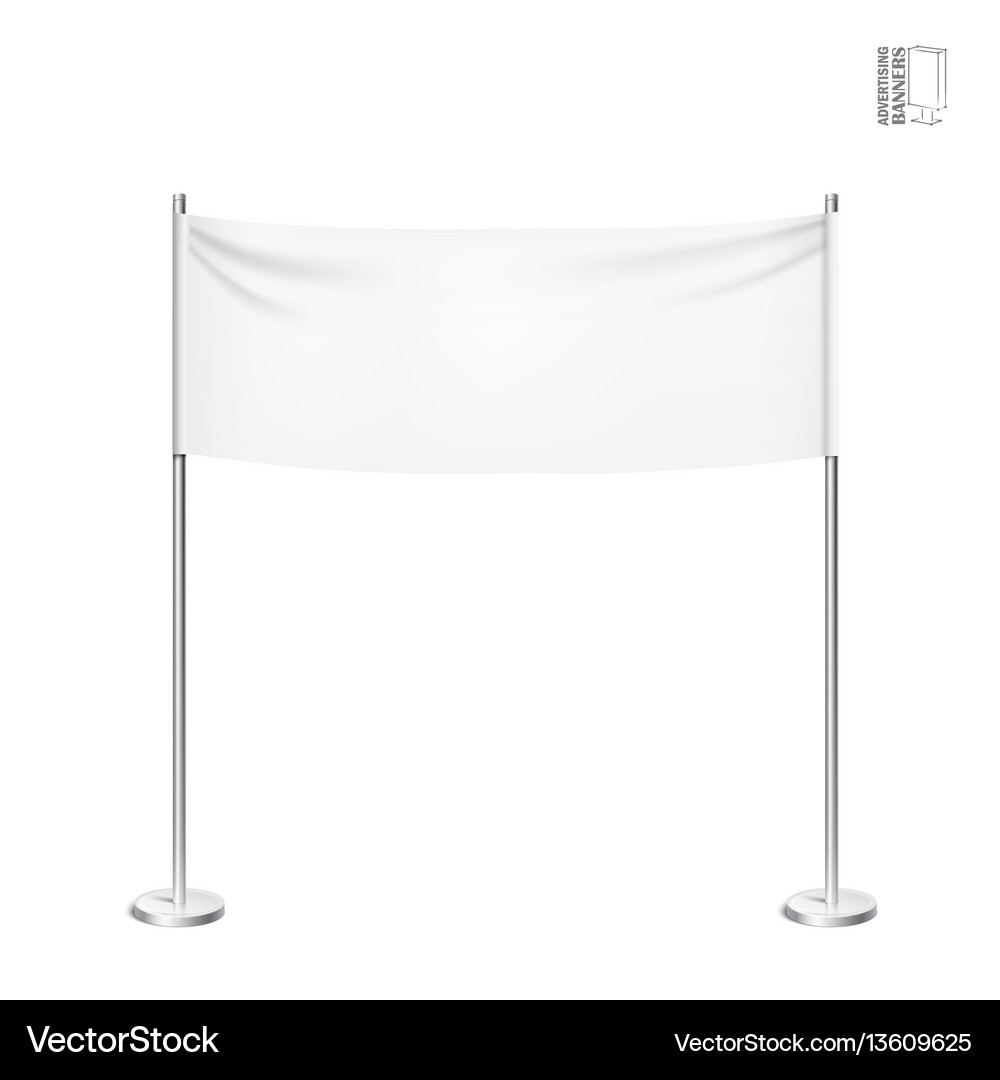 Outdoor advertising banners shield mockup Vector Image