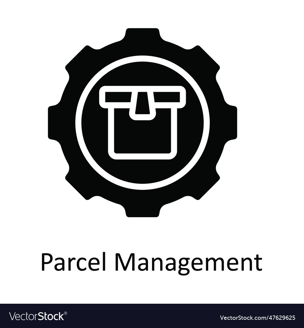 Parcel management solid icon design illus Vector Image