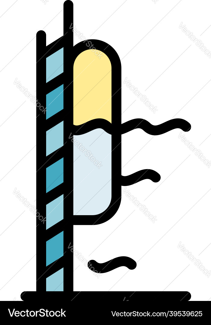 Pool water tool icon color outline Royalty Free Vector Image