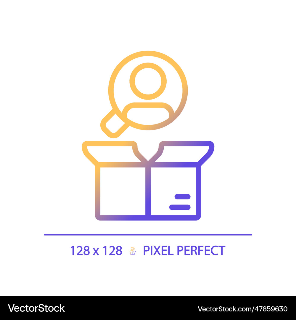 2d gradient customer focus linear icon Royalty Free Vector