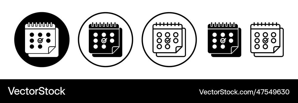 Calendar icon calender symbol Royalty Free Vector Image