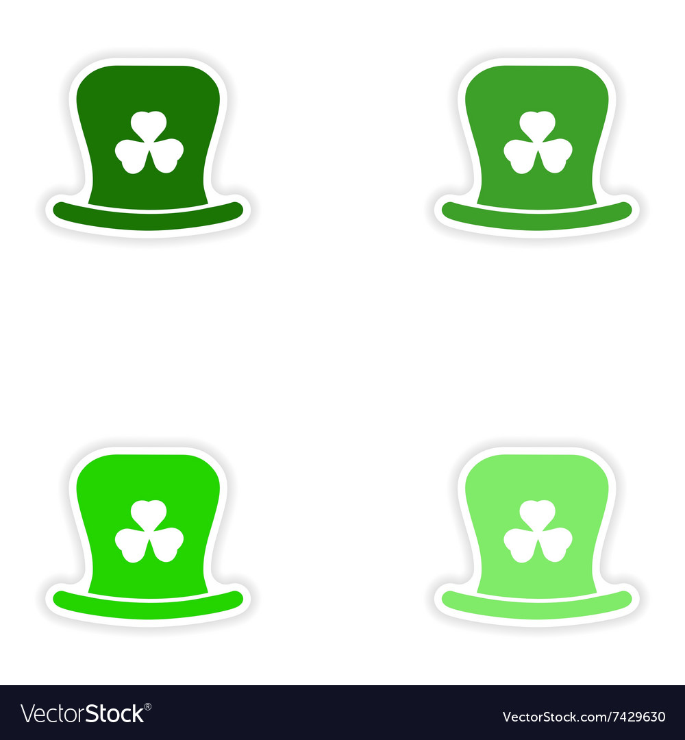 Concept Stylish Paper Sticker On White Background Vector Image