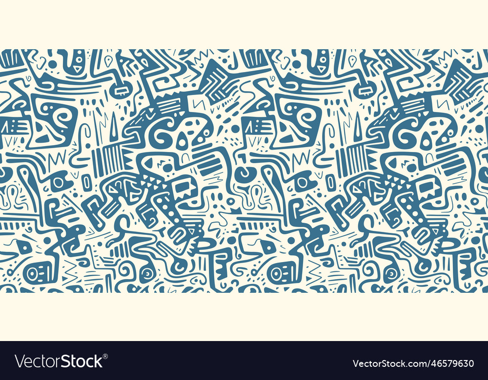 Creative background seamless pattern with various Vector Image