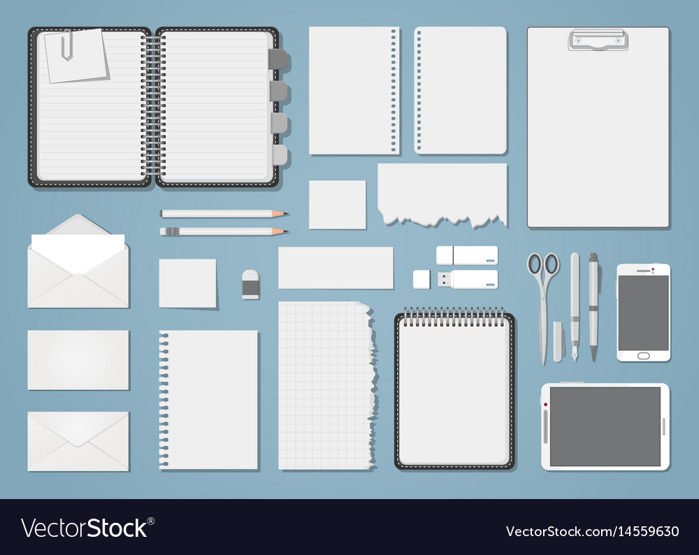 Document template blank set Royalty Free Vector Image