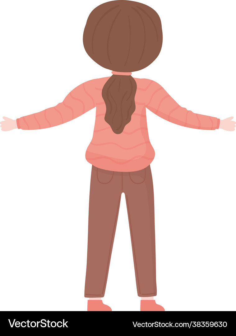 Girl cartoon character Royalty Free Vector Image