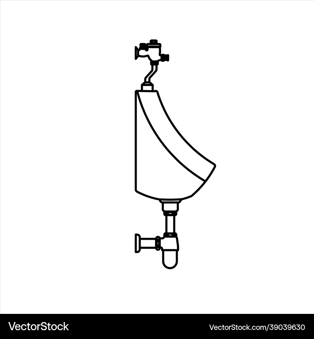 Luxury urinal sketch design for elite boarding Vector Image