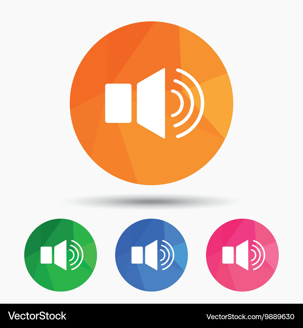 Speaker volume sign icon sound symbol Royalty Free Vector