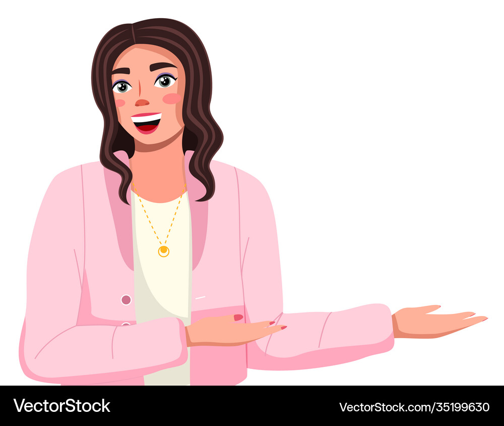 Young woman smiling female Royalty Free Vector Image