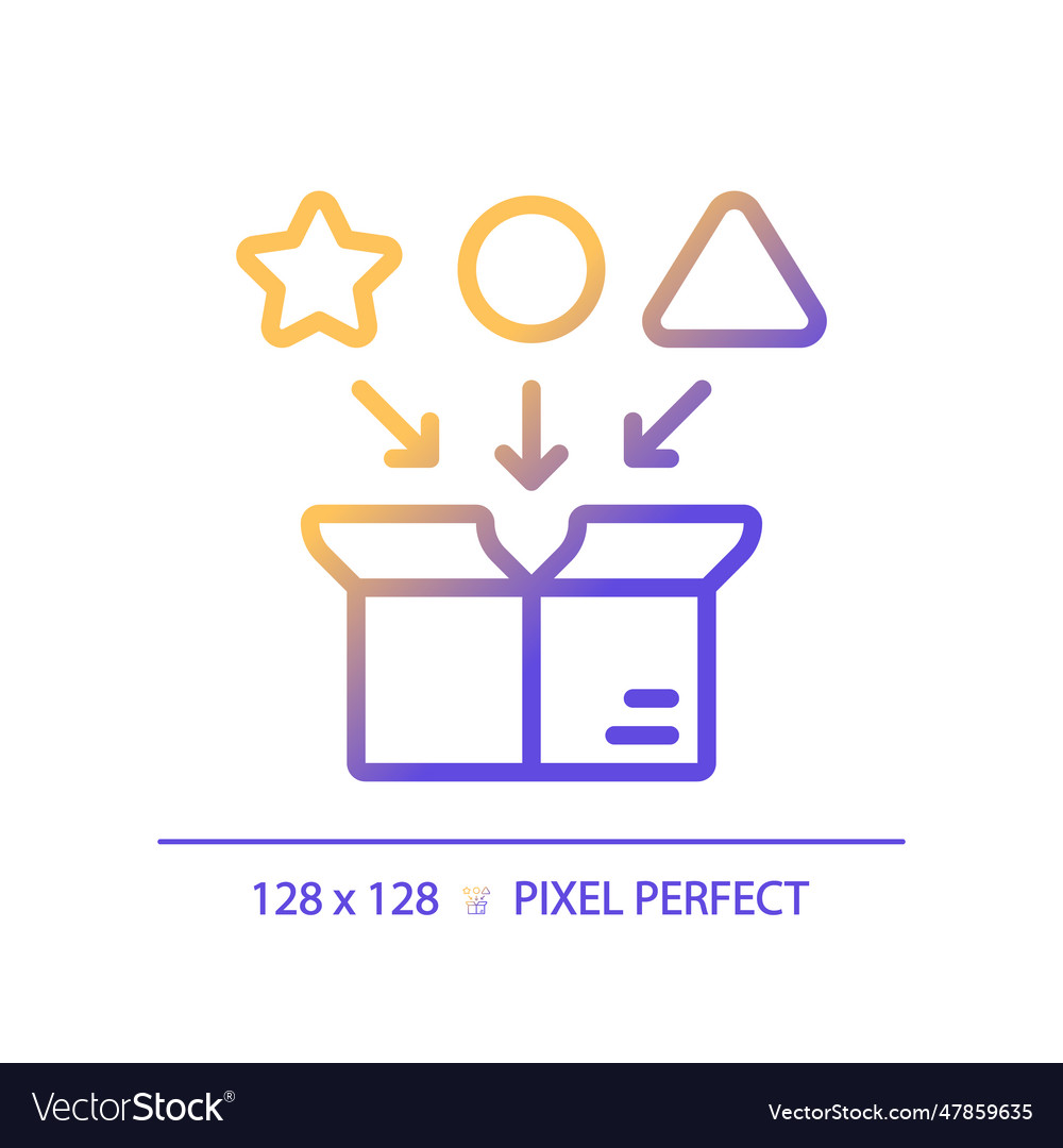 2d Gradient Iteration Linear Icon Royalty Free Vector Image