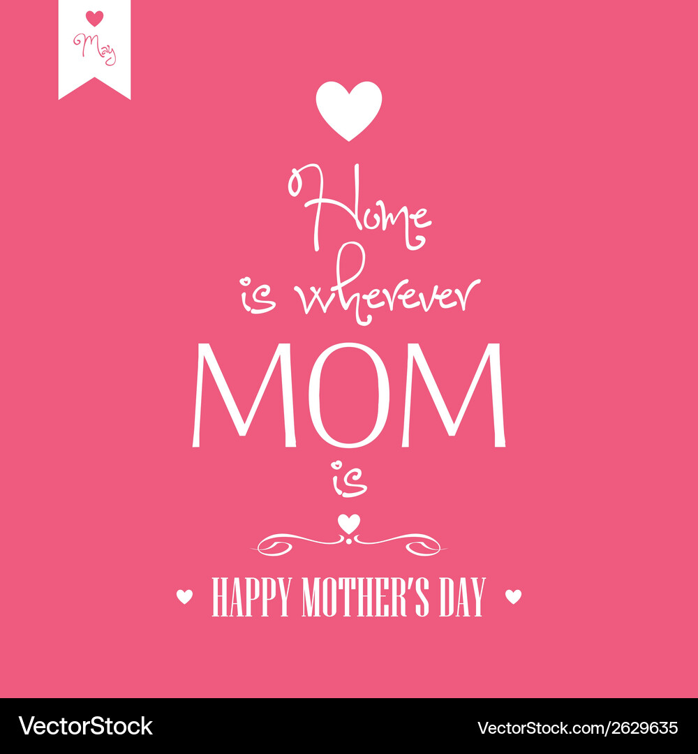Abstract mothers day background with special Vector Image