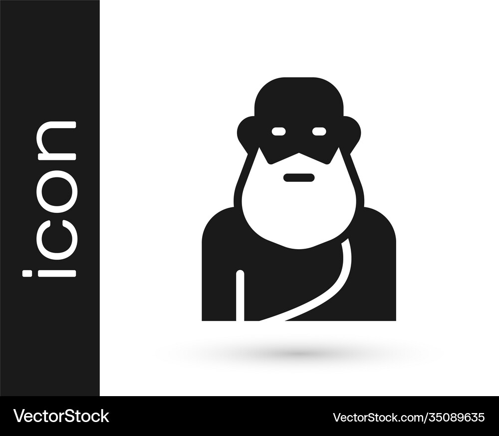 Black socrates icon isolated on white background Vector Image