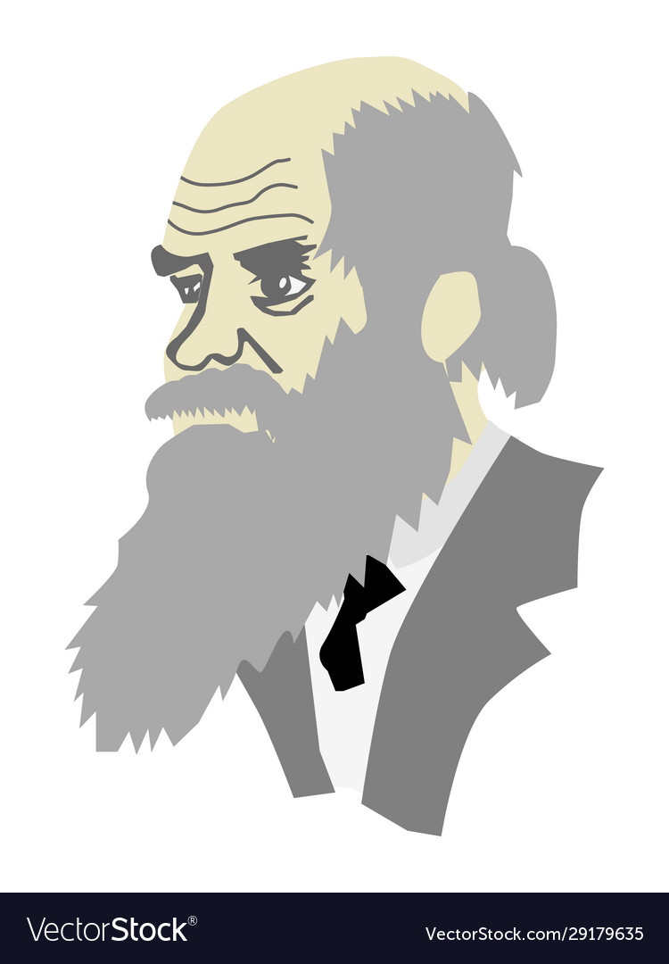 Charles darwin famous scientist Royalty Free Vector Image