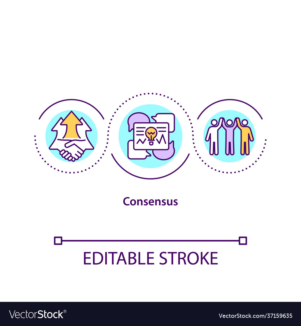 Consensus concept icon Royalty Free Vector Image