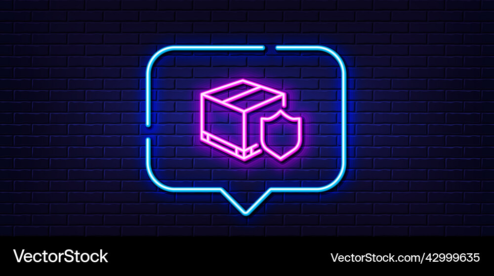 Delivery insurance line icon parcels tracking Vector Image