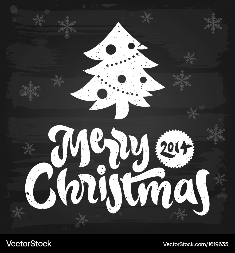Merry christmas greetings chalkboard Royalty Free Vector