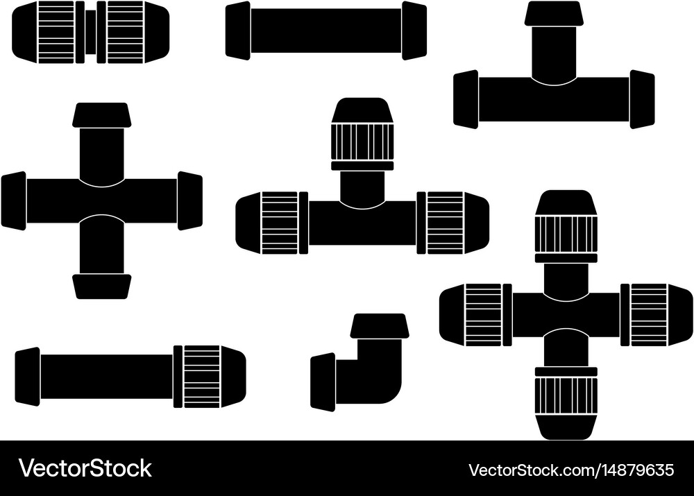 Pipe connections for garden hose quick connector Vector Image