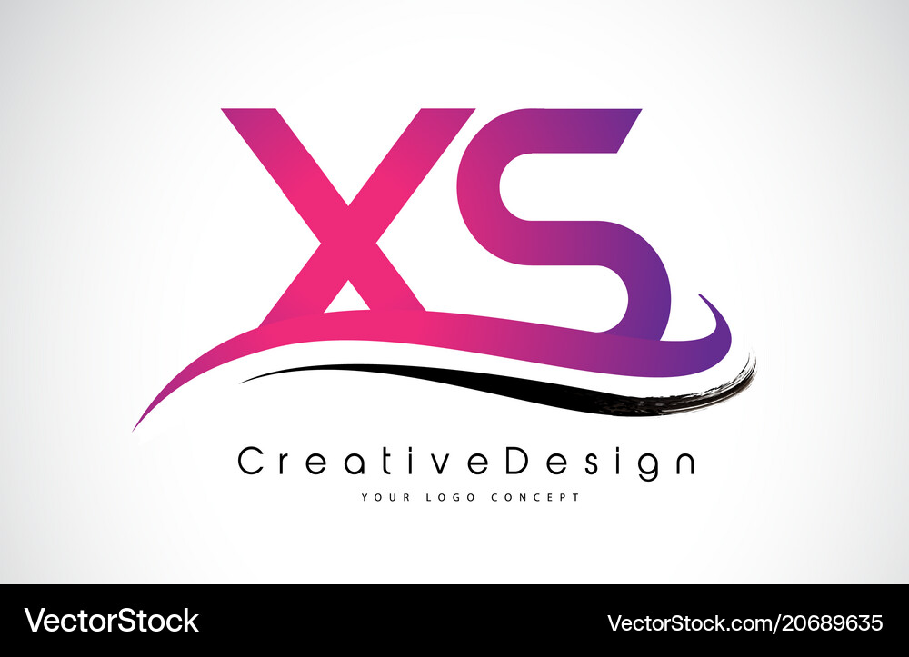 Xs x s letter logo design creative icon modern Vector Image