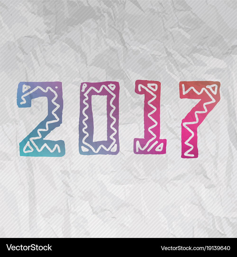 2017 grunge stamp new year sign Royalty Free Vector Image