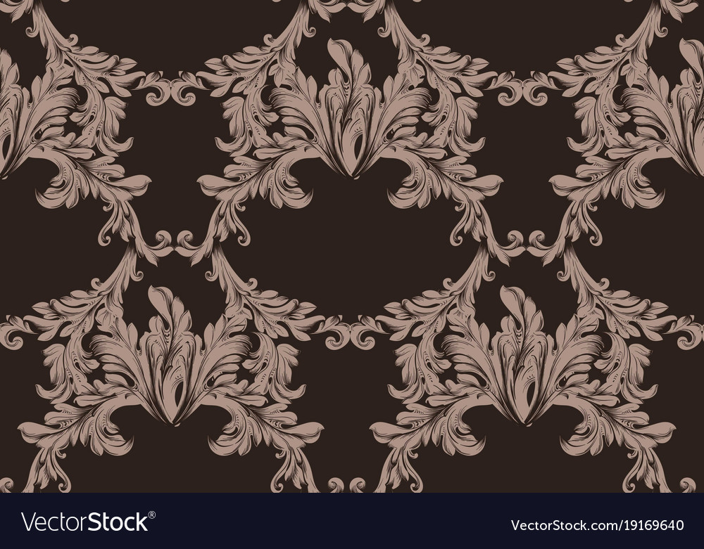 Damask pattern handmade Royalty Free Vector Image