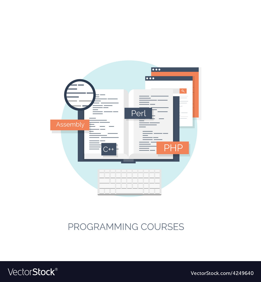 Flat computing background Royalty Free Vector Image