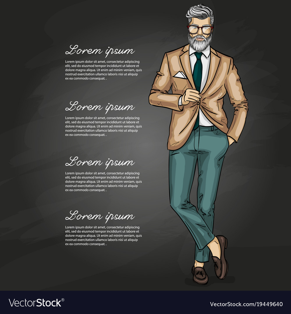 Man model Royalty Free Vector Image - VectorStock