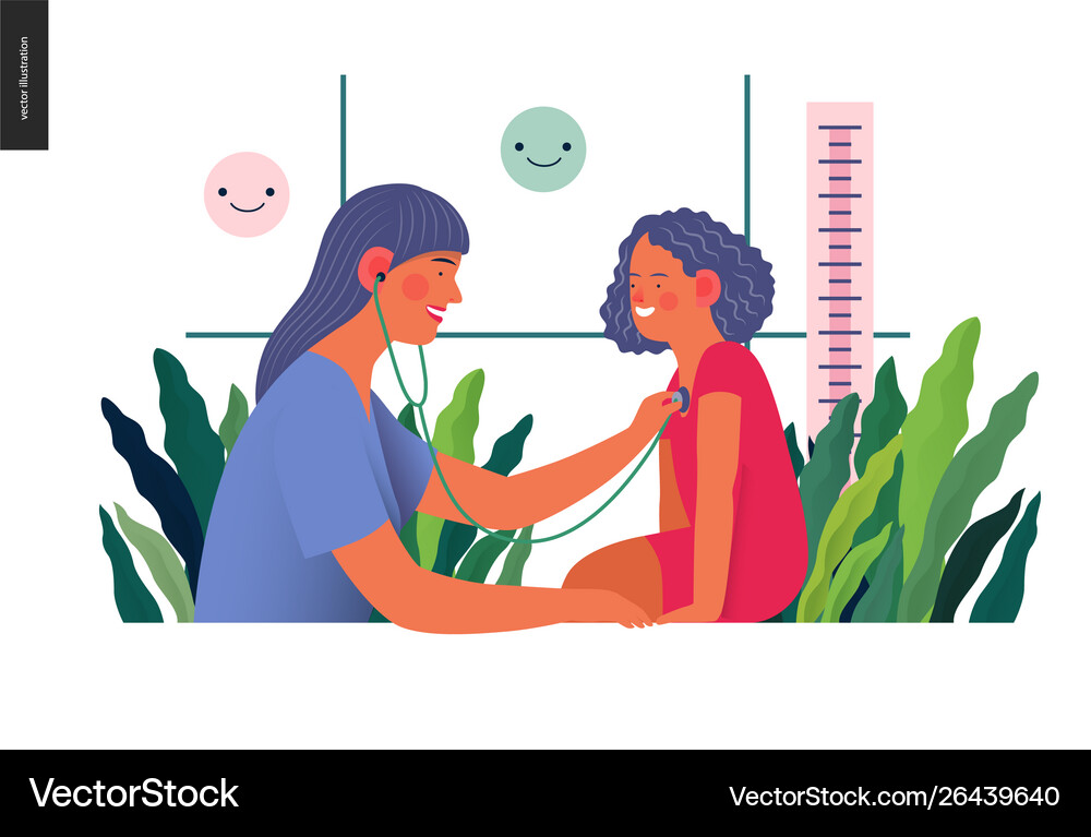 Pediatrics - medical insurance Royalty Free Vector Image