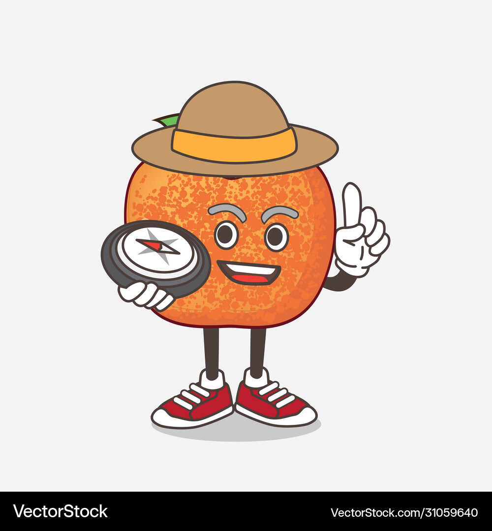 Pluots fruit cartoon mascot character having Vector Image