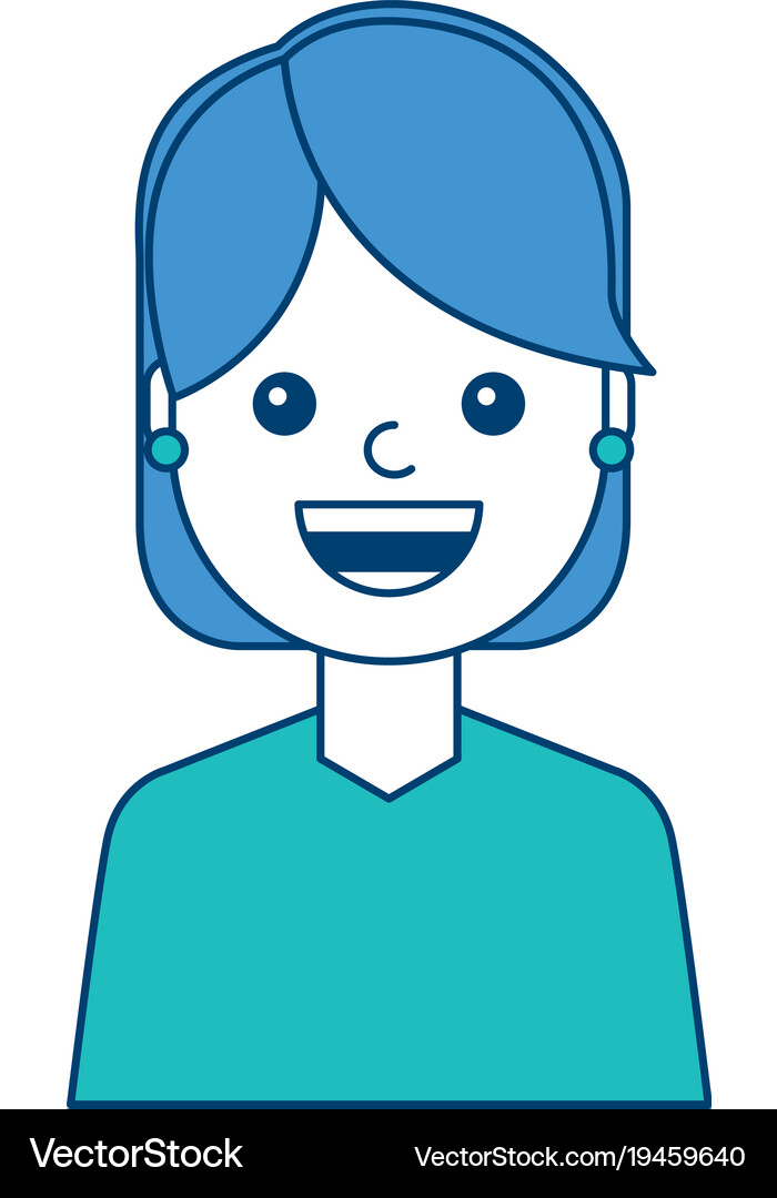 Portrait woman face smiling happy expression image